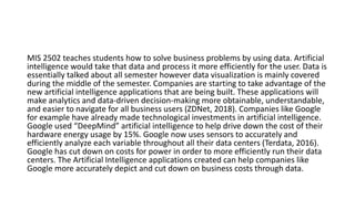 MIS 2502 Assignment PP | PPT