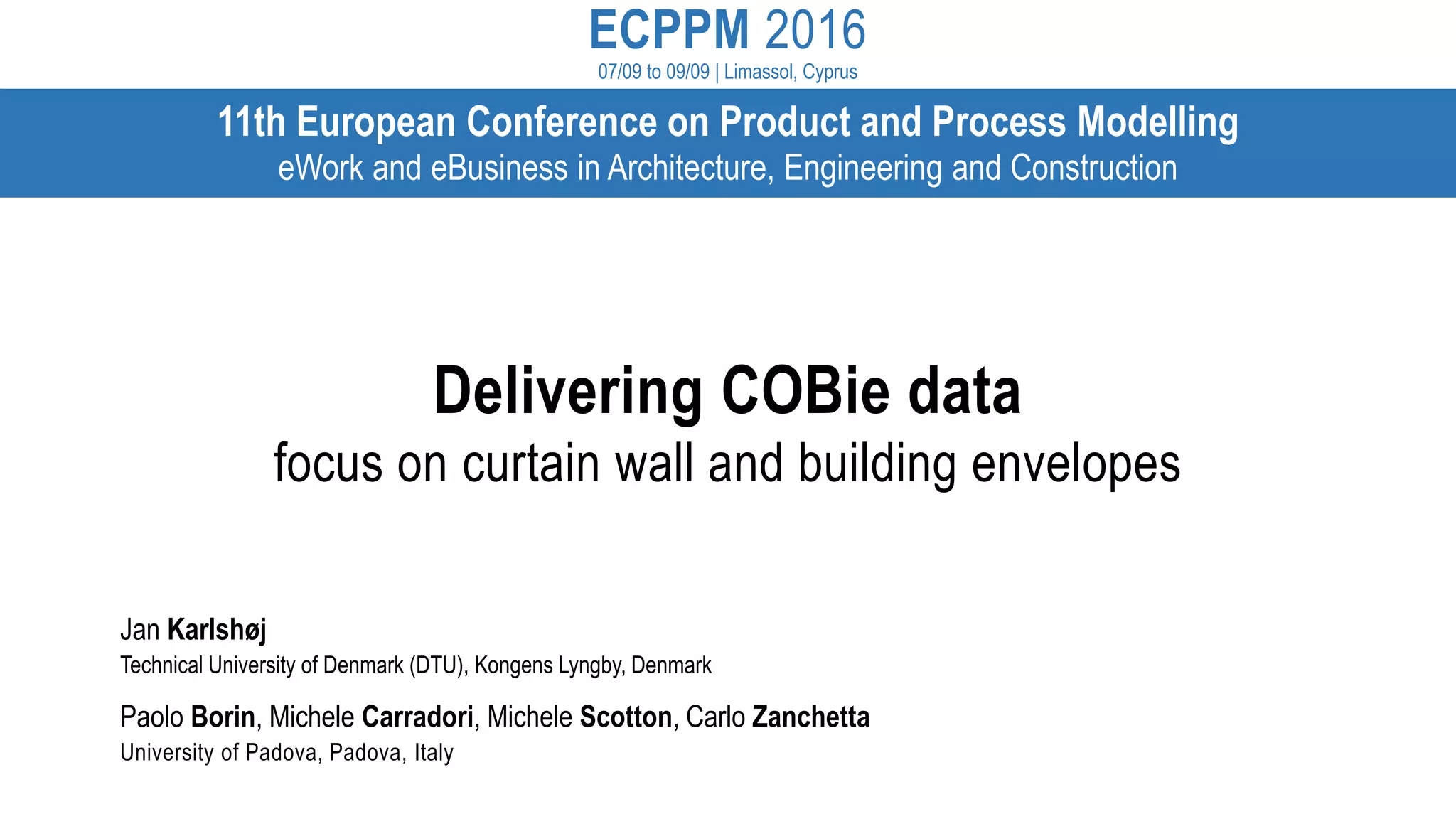Delivering COBie data | PPSX