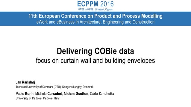 Delivering COBie data | PPSX