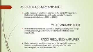 Amplifiers 1st SEM Electronic And Communication | PPTX | Consumer ...