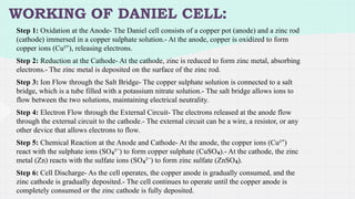 EC PPT CIVIL, daniel cell, woring of daniel cell | PPT