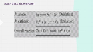 EC PPT CIVIL, daniel cell, woring of daniel cell | PPT