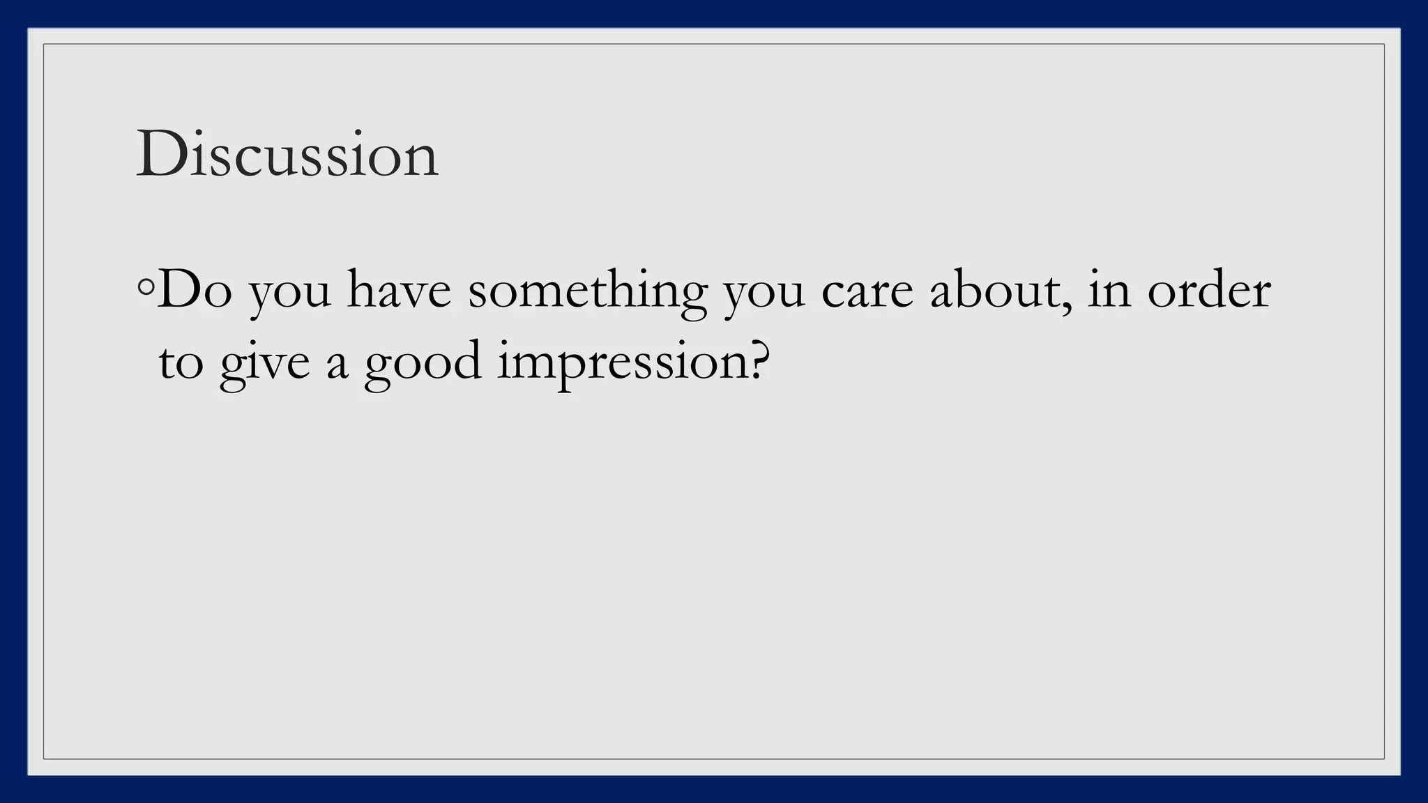 Good Impression | PPT