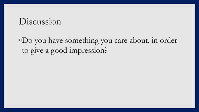 Good Impression | PPT