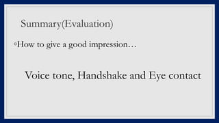 Good Impression | PPTX