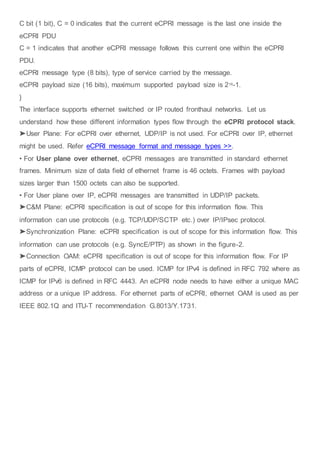 E cpri protocol stack | DOCX | Computer Networking | Computing