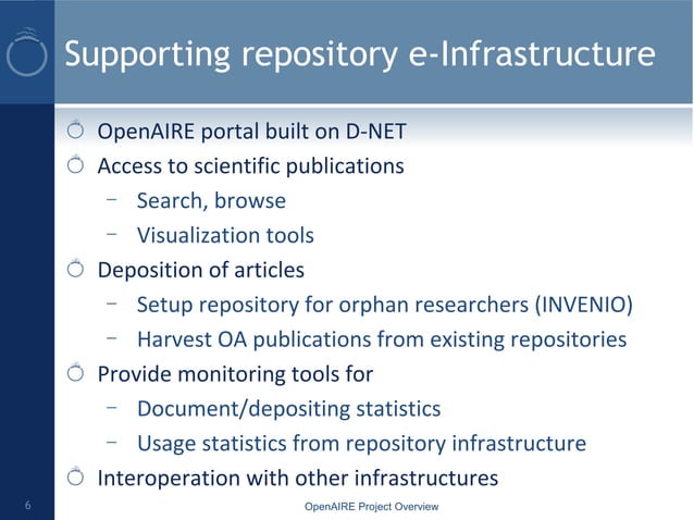 OpenAIRE short presentation | PPT | Technology & Computing