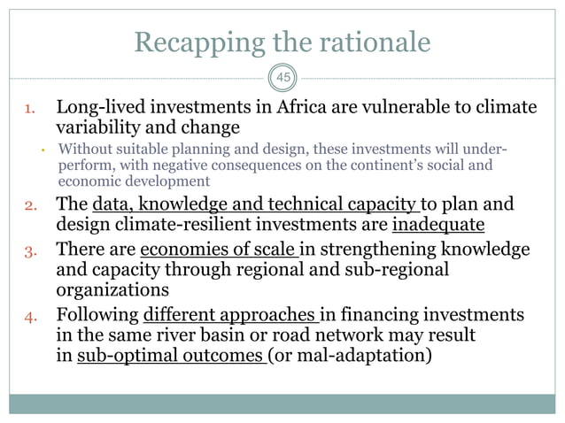 Enhancing Climate Resilience in African's Infrastructure | PPT
