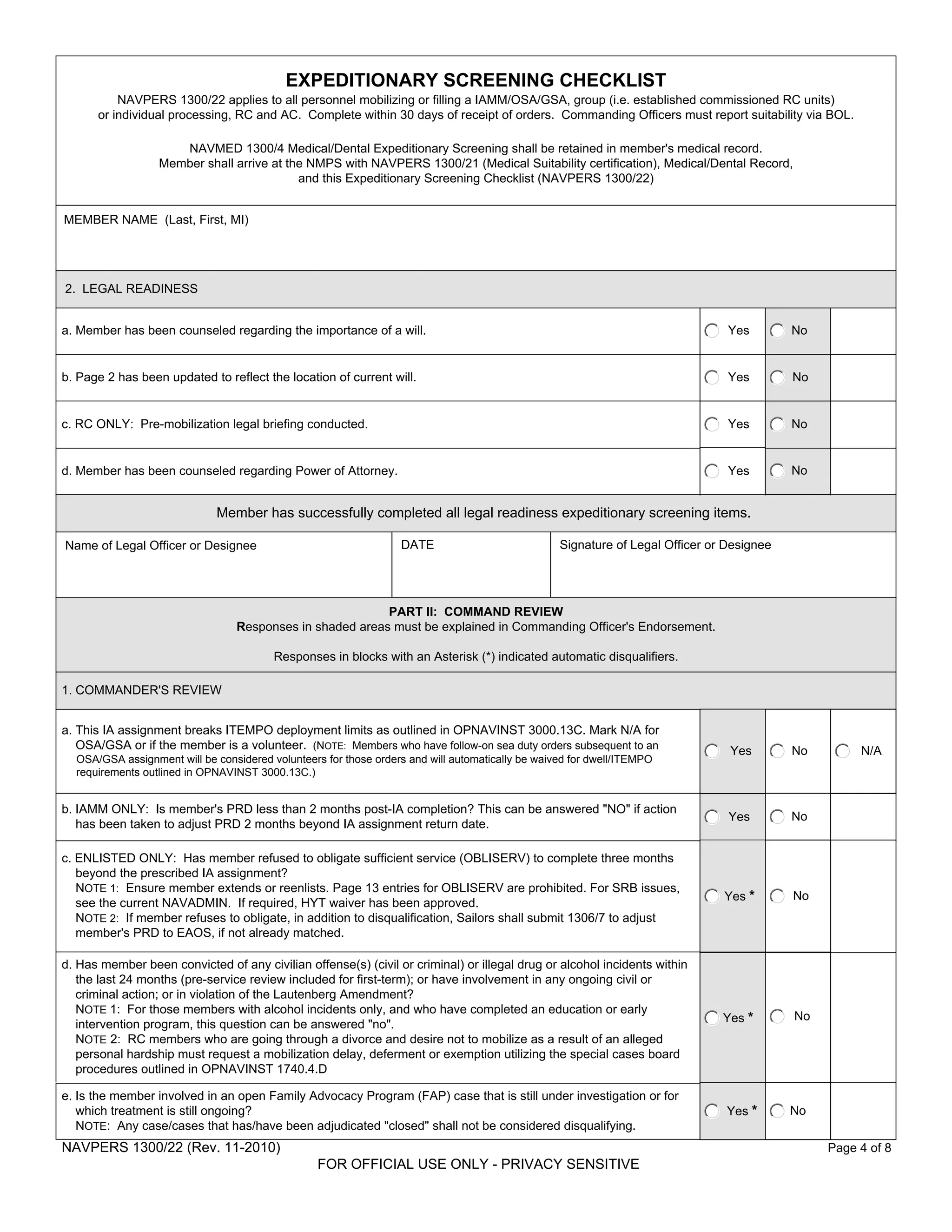 Ecrc checklist nov 2010 | PDF