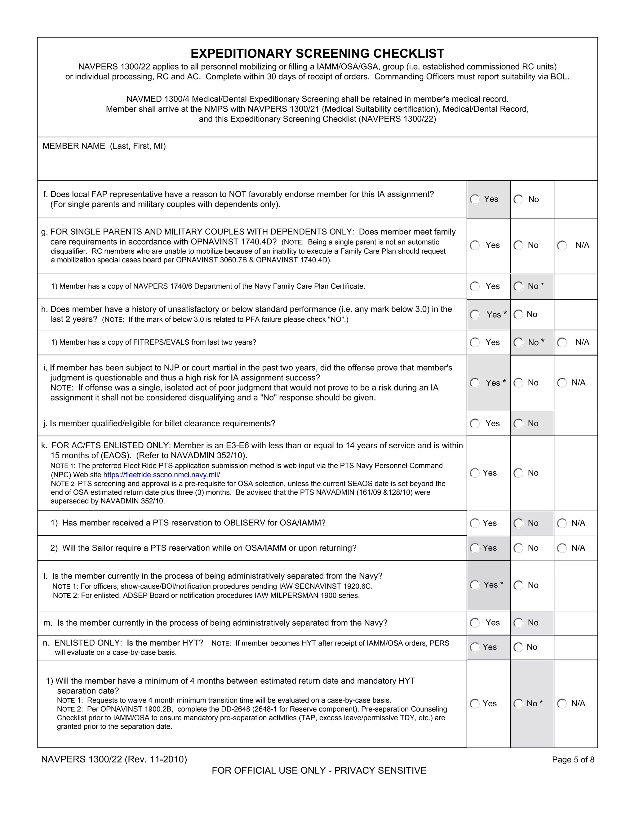 Ecrc checklist nov 2010 | PDF