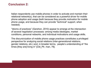 Mobile communication and over 60 - ECREA conference presentation | PPT