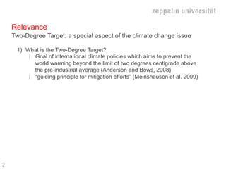 Framing the Two-Degree Target | PDF | Environment | Science