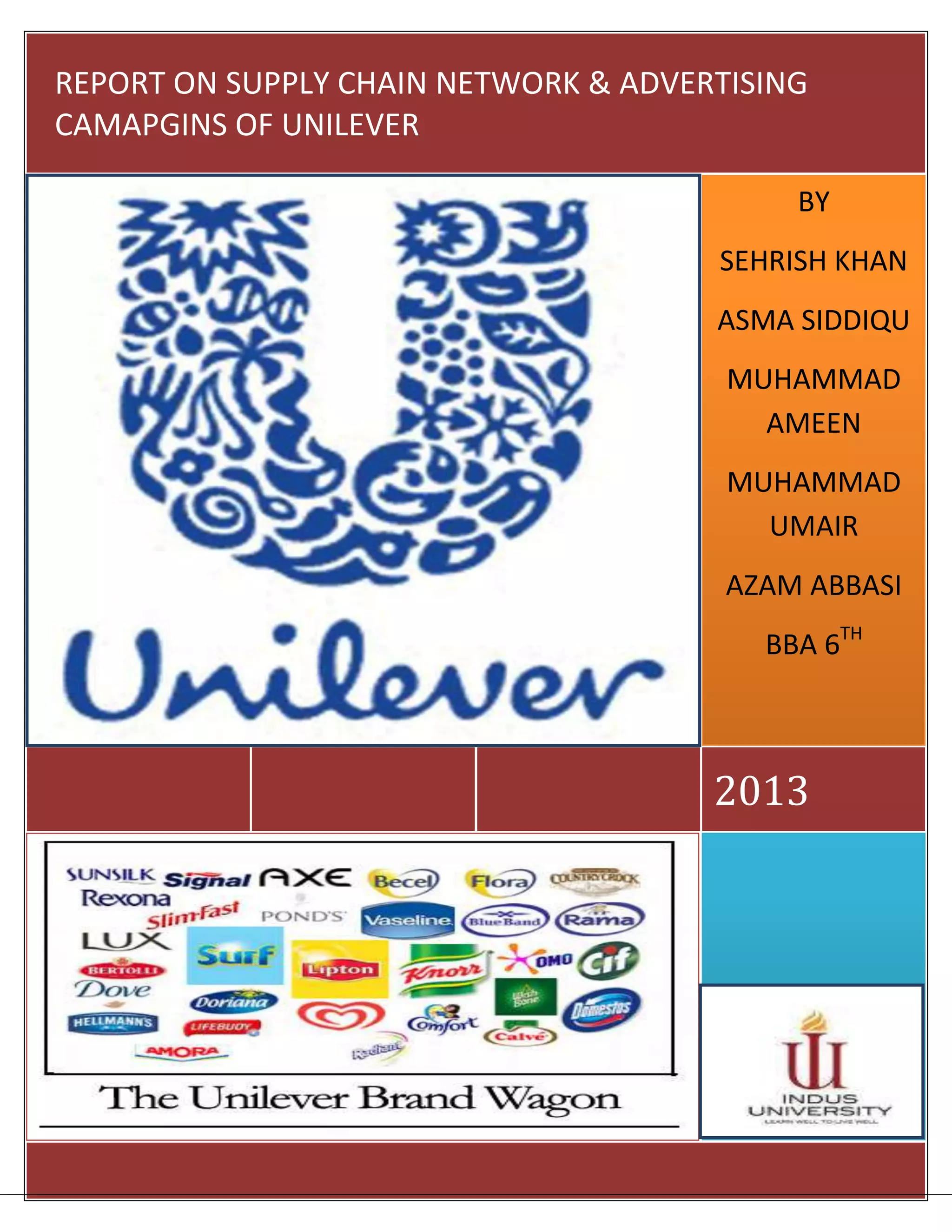 unilever supply chain network and advertising | DOCX