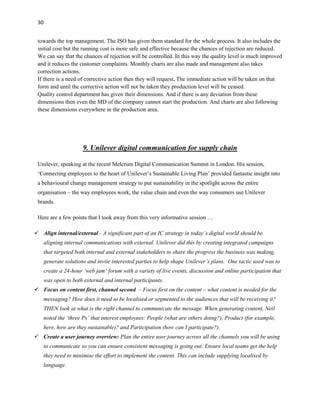 unilever supply chain network and advertising | DOCX
