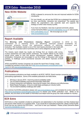 Ecr extra november 2010 | PDF | Logistics | Business