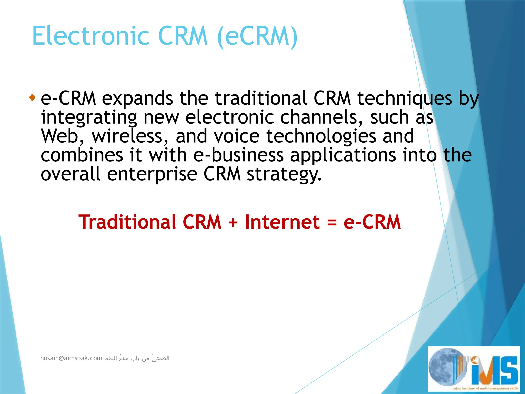 eCRM.pptx free download for appropriate knowledge based | PPTX