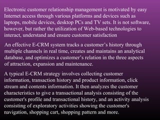 Electronic Customer Relationship Management (E-CRM) | PPT