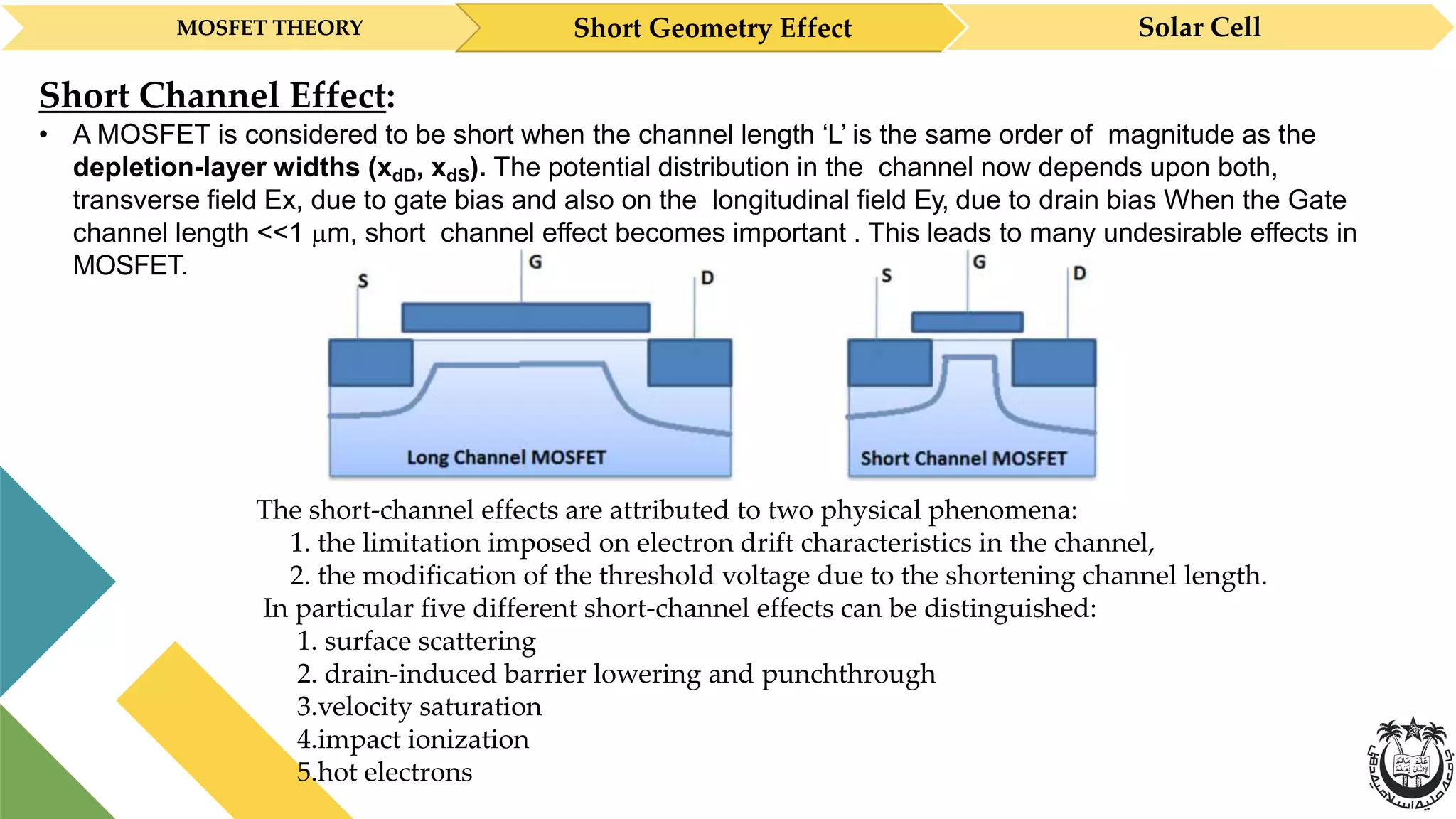 small geometry effect and working of solar cell | PPT