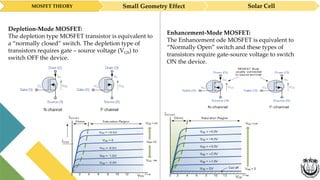 small geometry effect and working of solar cell | PPTX