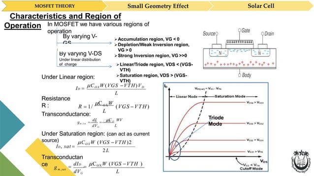 small geometry effect and working of solar cell | PPT