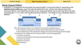 small geometry effect and working of solar cell | PPTX
