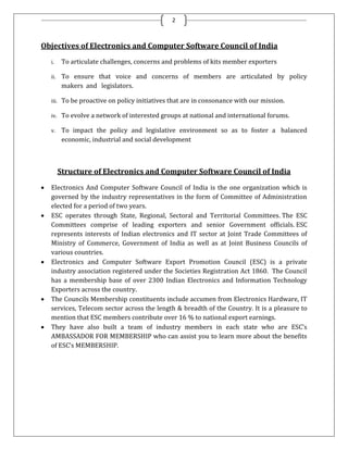Ecs india- PROJECT REPORT ON STRUCTURE, ROLE AND CONTRIBUTION OF ...