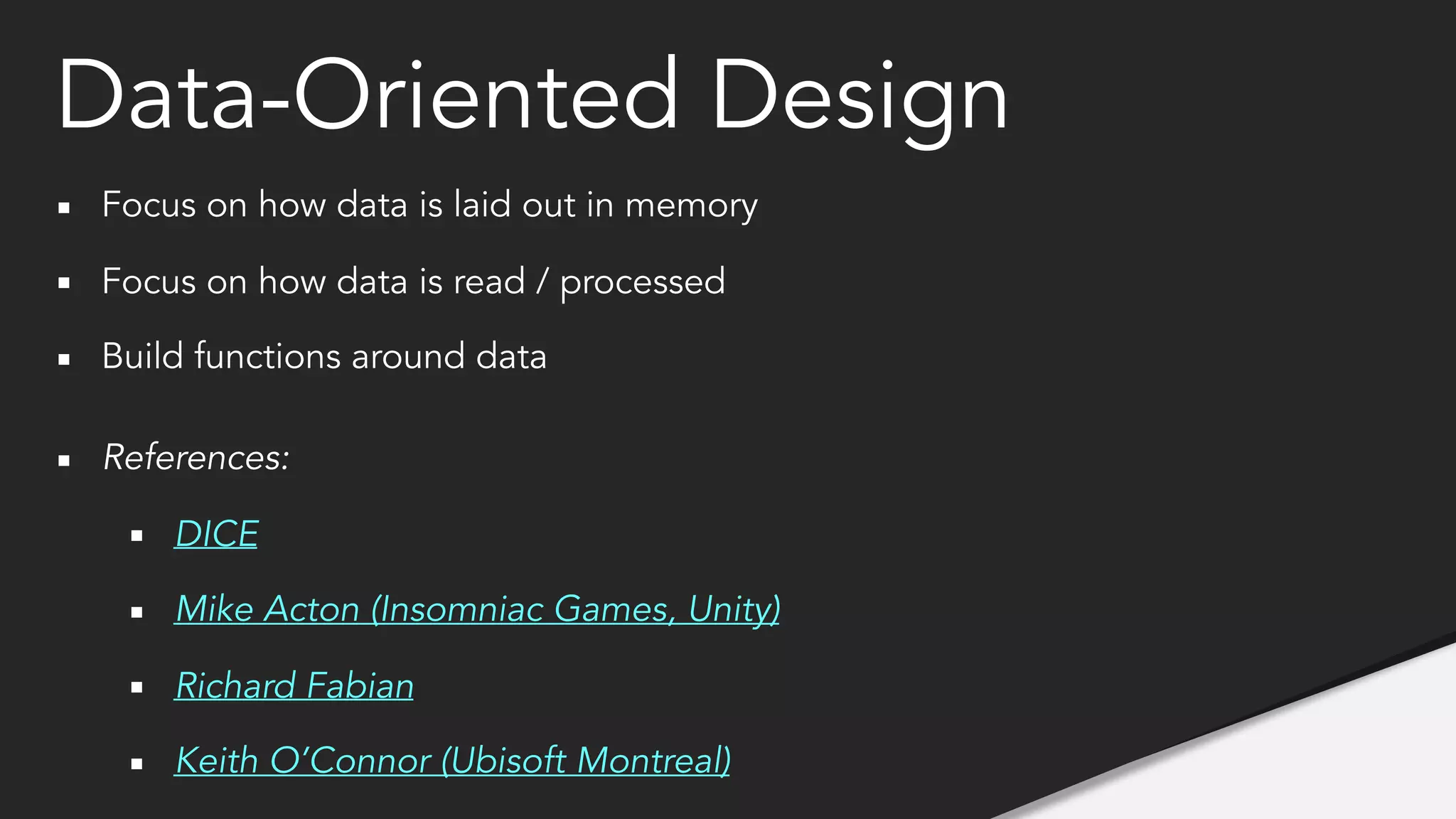 Ecs Part 13 Introduction To Data Oriented Design Ppt 9959