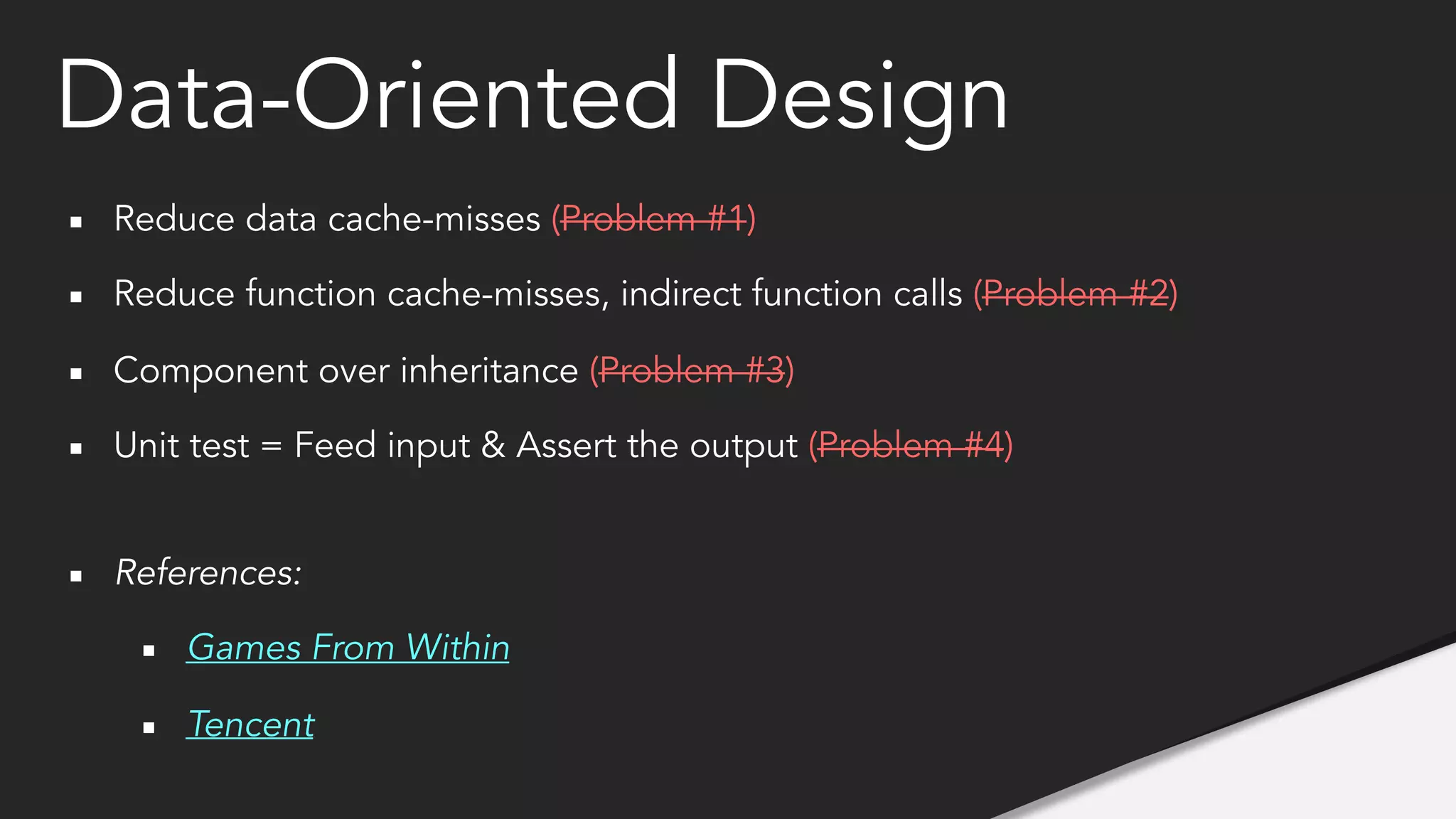 ECS (Part 1/3) - Introduction to Data-Oriented Design | PPT ECS (Part 1/3) - Introduction to Data-Oriented Design | PPT