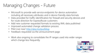 [Collinge] Office 365 Enterprise Network Connectivity Using Published Office 365 URLs and IPs | PDF