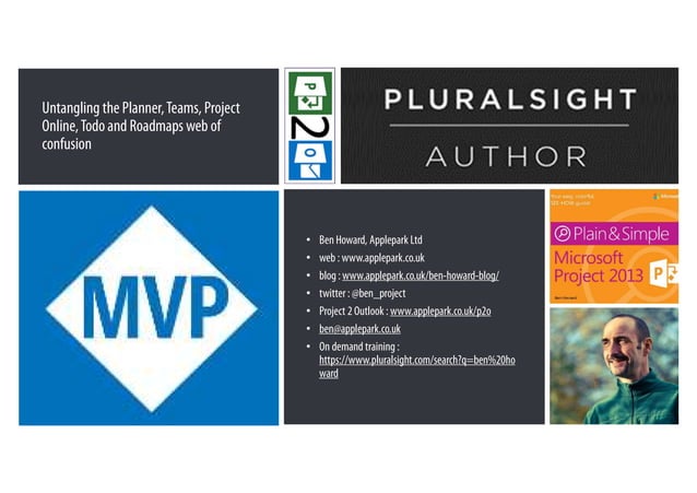 ECS 19 Ben Howard - THE PROJECT MANAGEMENT TOOLS WEB OF CONFUSION | PPT