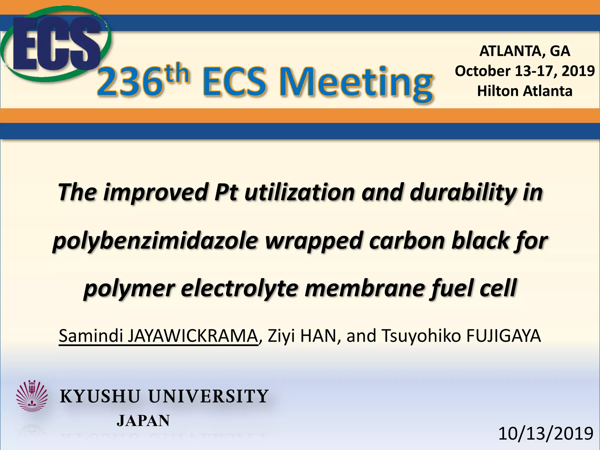 236th ECS Meeting , Atlanta, Georgia, USA 2019 | PPT