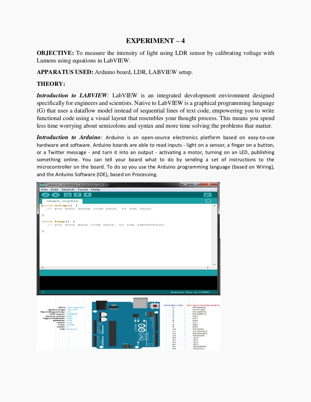 To Measure The Intensity Of Light Using Ldr Sensor By Calibrating Vol…