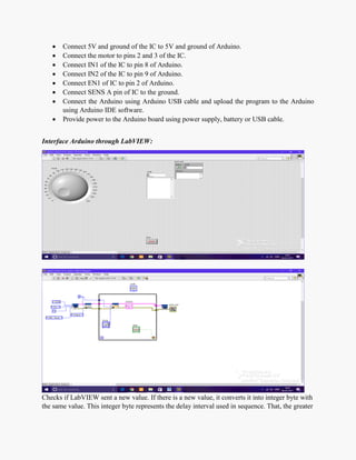 To control the dc motor speed using PWM from LabVIEW | PDF