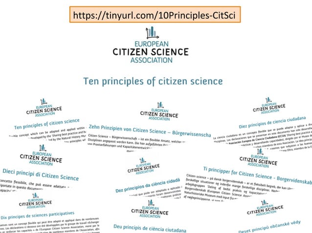 ECSA and the 10 Principles of Citizen Science | PPT