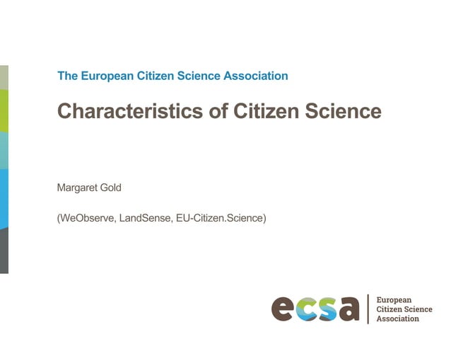 ECSA, the ECSA principles, and the ECSA Characteristics of Citizen ...