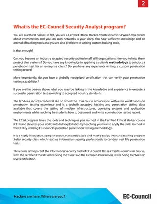 EC-Council Certified Security Analyst Program | PDF