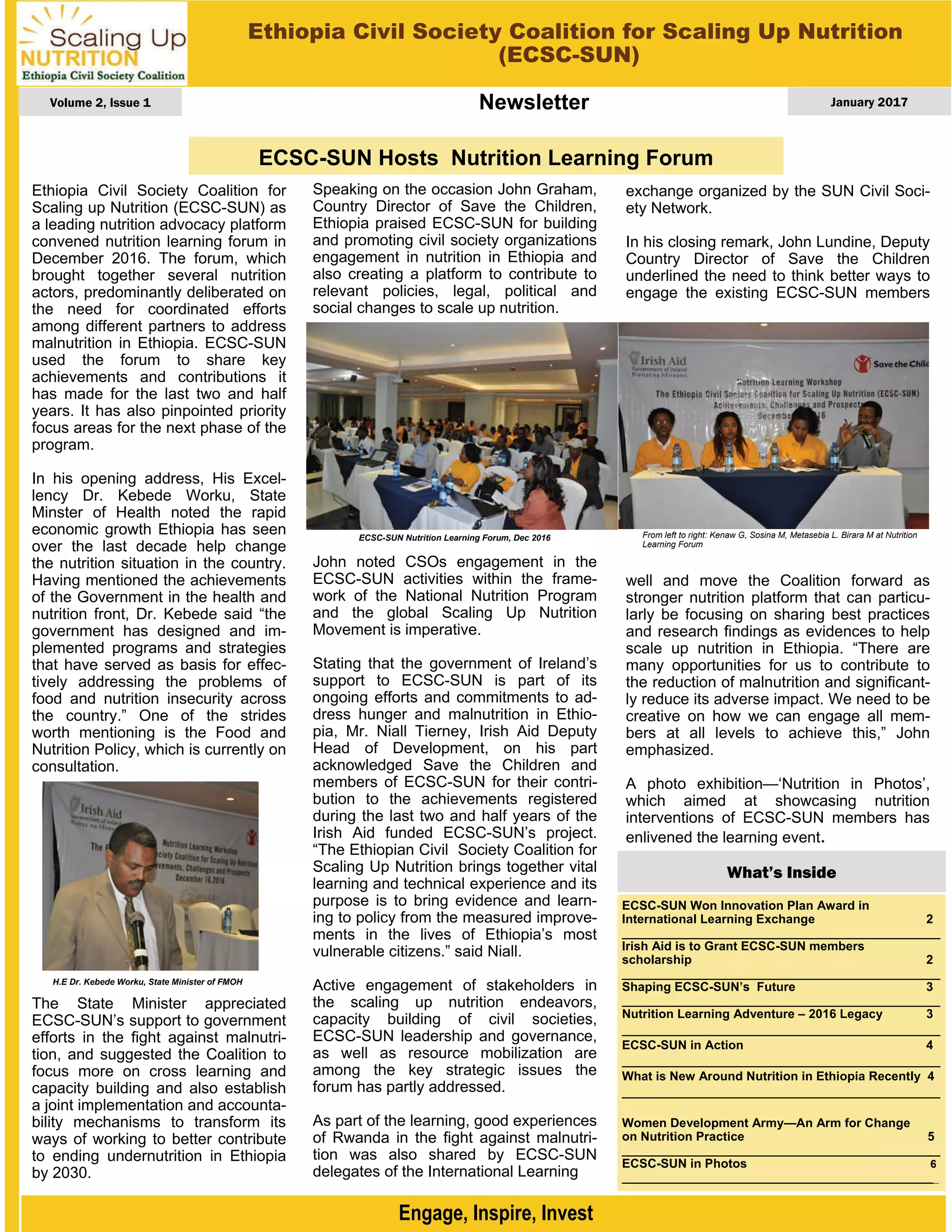 ECSC-SUN newsletter January 2017 | PDF