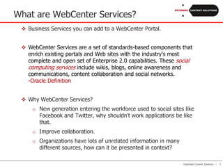 Ecs knowledge share web center services | PPTX