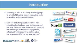 ECSM -SocialMedia & Microblogging: Expanding Boudaries in MOOCs, Conferences and Content ...