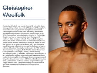 Deeply Rooted Dance Theater Presents: Emerging Choreographers Showcase ...