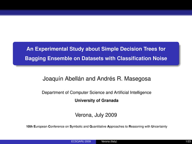 An Experimental Study about Simple Decision Trees for Bagging Ensemble on Datasets with ...