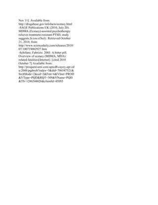 Ecstasy research paper | PDF