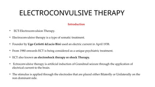 Electroconvulsive therapy ECT-1.ppt in MHN | PPTX