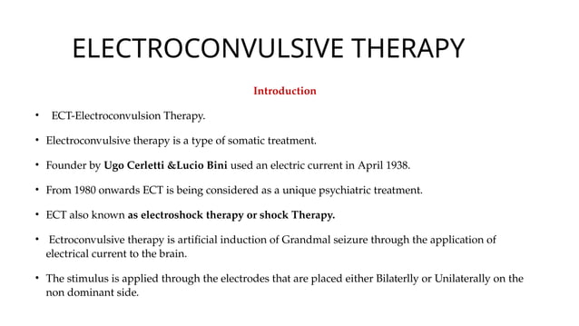Electroconvulsive therapy ECT-1.ppt in MHN | PPTX
