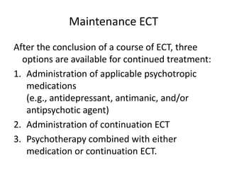 Ect treatment course | PPT