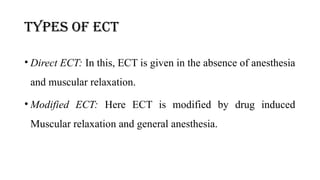 Electro Convulsive Therapy for Nursing students | PPT