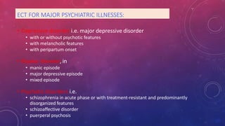 ECT therapy and guidelines for trwatmentpptx | PPTX