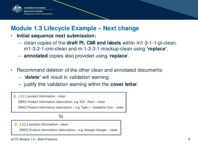 TGA/ARCS Webinar: eCTD module 1.3 - best practices