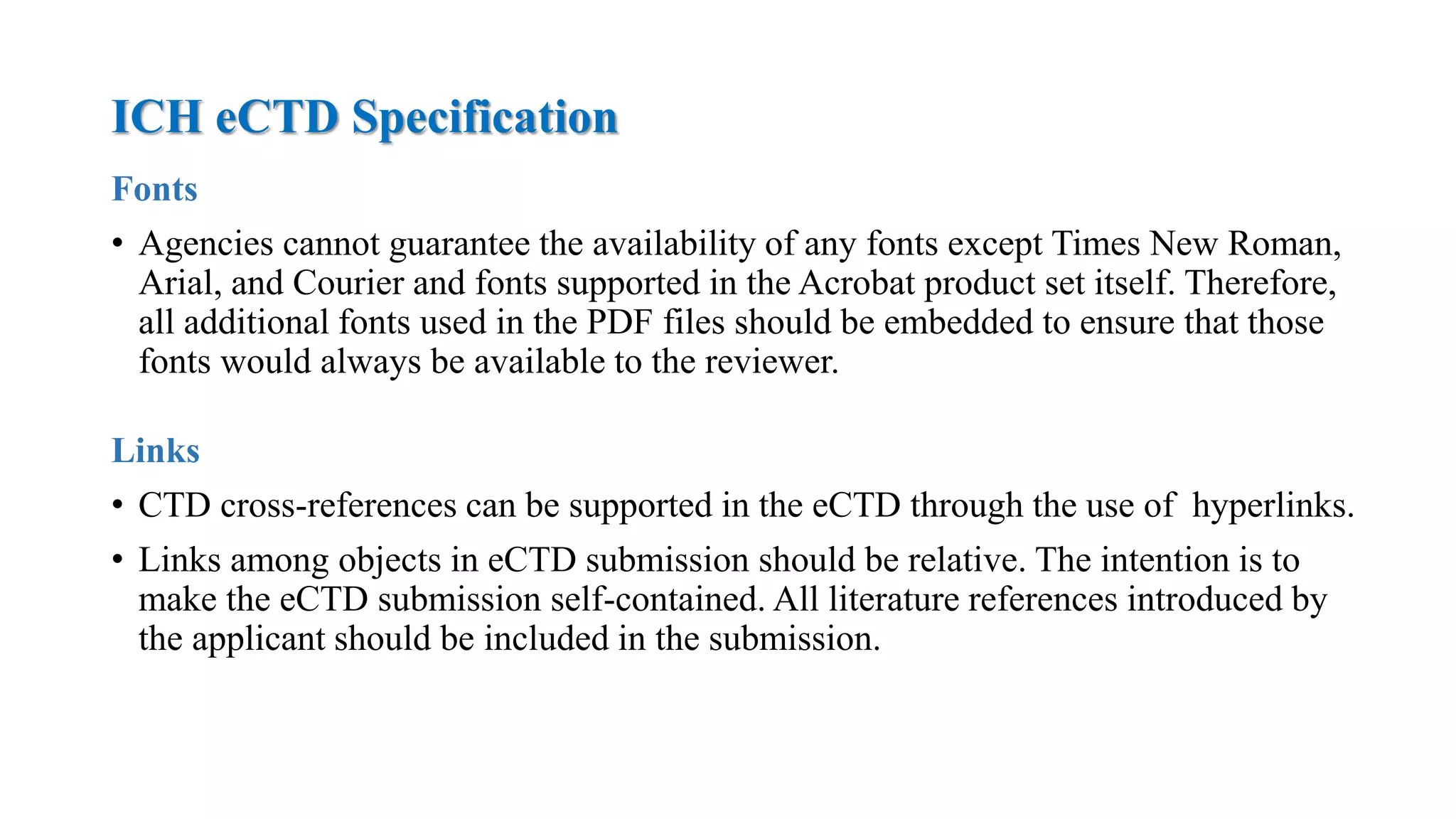 ICH eCTD specification | PPTX | Web Design and HTML | Internet