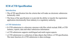 ICH eCTD specification | PPTX | Web Design and HTML | Internet